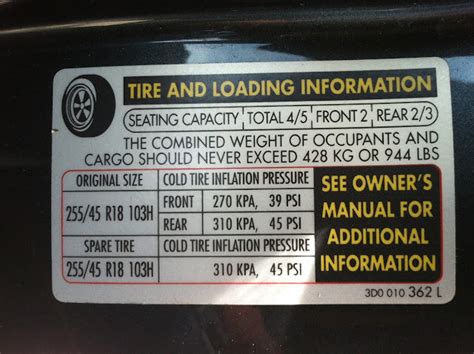 Tamerlane S Thoughts Tires Load Index Age And Lack Of Use