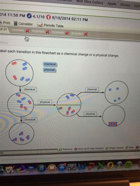32 Label Each Transition In This Flowchart As A Chemical Change