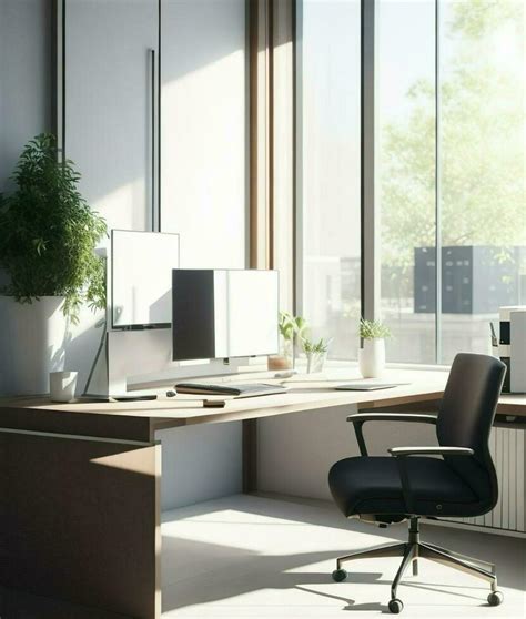 Ai Generated Ai Generative Effortless Elegance Modern Workspace