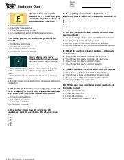 Understanding Isotopes Quiz Questions And Answers Course Hero