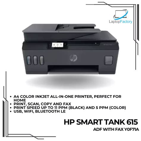 Hp Smart Tank Adf With Fax Y F A Laptop Factory