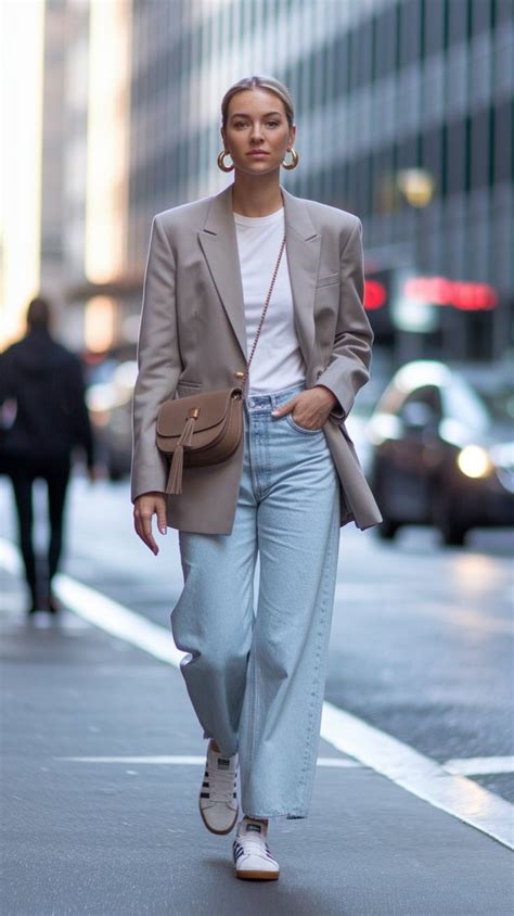 The Perfect Jeans Outfit Blazer And Denim For Everyday Chic Jeans Outfit Women Casual Chic