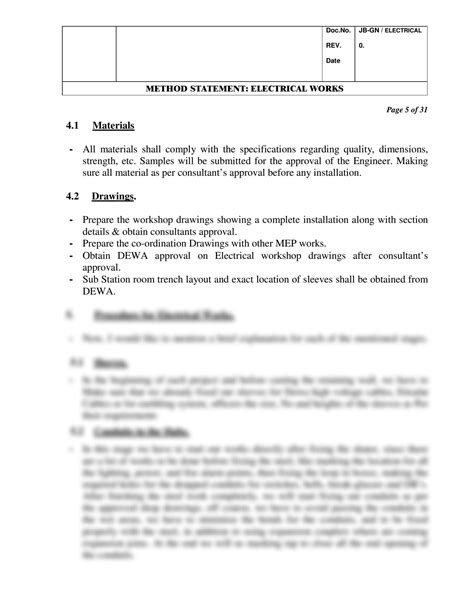 Method Statement For Electrical Testing And Commissioning At Winfred Gold Blog