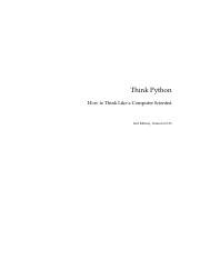 Think Python Think Like A Computer Pdf Think Python How To Think Like A Computer Scientist 2nd