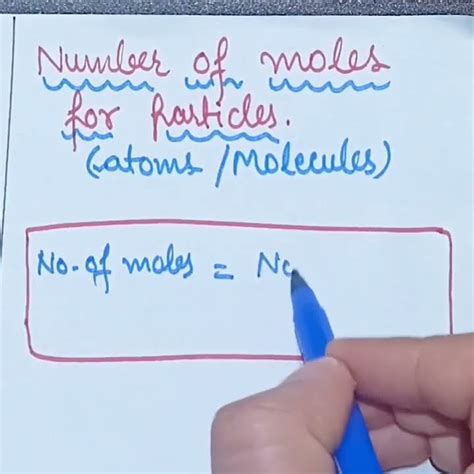 Number Of Moles For Atoms Or Molecules How To Find Number Of Moles