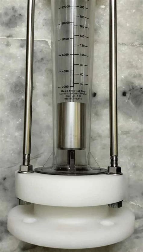 Polycarbonate 20 000 Lph Rotameter Flange Model Aster Brand 65 Nb For