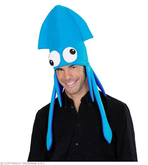 Inktvis Hoed Blauw Blauw Inktvis Hoeden Met Lange