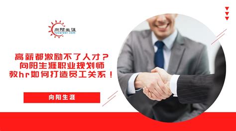 高薪都激励不了人才向阳生涯职业规划师教hr如何打造员工关系