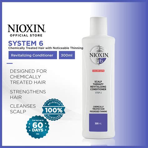 Nioxin System 6 Revitalizing Conditioner For Permed Straightened Or Bleached Hair With