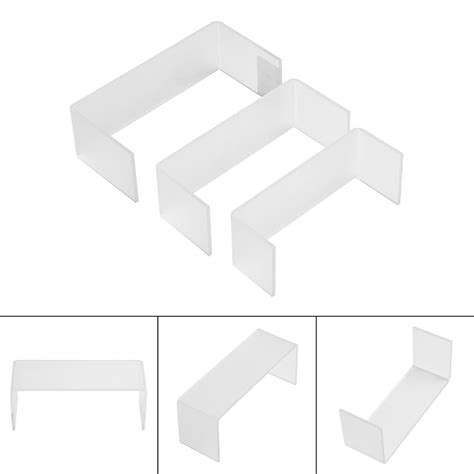 Clear Acrylic Display Risers 3 Tier Risers Stands Showcase For Dessert Cupcake Candy Figure