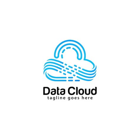 Premium Vector Data Cloud Logo Design Template