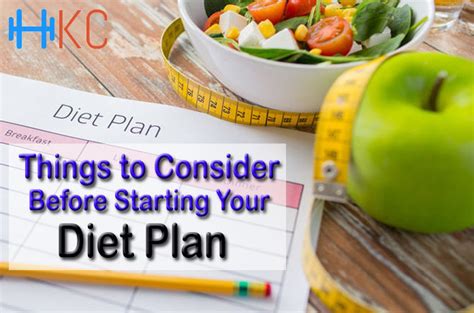Things To Consider Before Starting Your Diet Plan Hkc