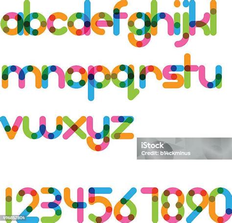 중복 색상화 스쿱에 꺾은선형 서체가강렬하다 컴퓨터 글자에 대한 스톡 벡터 아트 및 기타 이미지 컴퓨터 글자 연결 문자