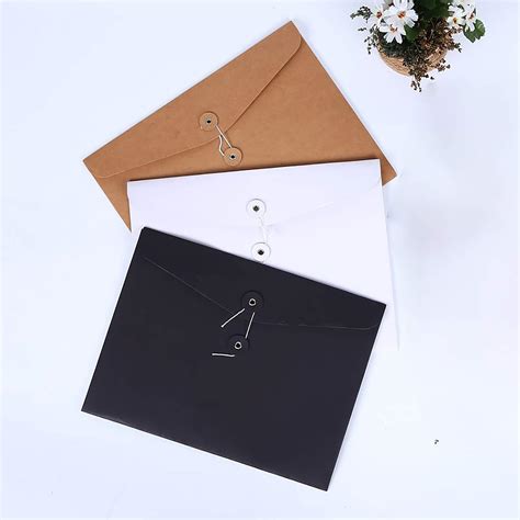 Vanra Kraft String Envelope File Folder Project Pockets File Jacket Document