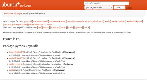 Python 35 Ubuntu 1604 Python35 Pyaudio 029 Or Later Is Required