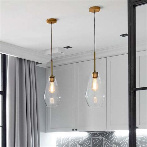 Modern Brass And Glass Pendant Light Staunton And Henry