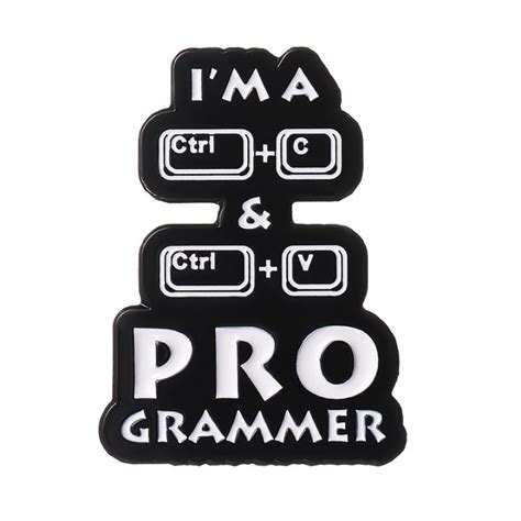 Programmer Enamel Pins Custom Creative Codes Puns Brooches Lapel Badges