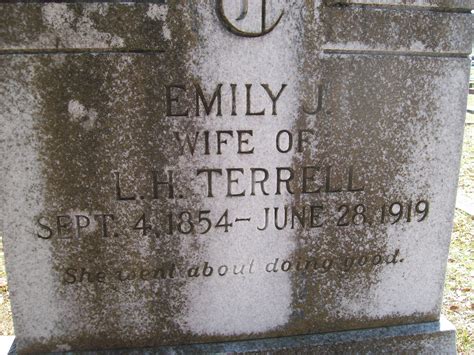 Emily Jane Banks Terrell 1854 1919 Find A Grave Memorial