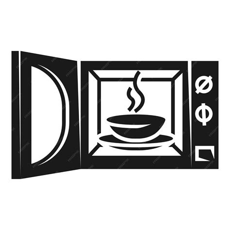 Premium Vector Hot Soup Microwave Icon Simple Illustration Of Hot