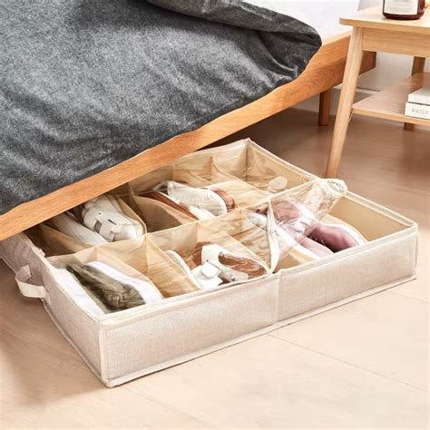 Home And Garden Underbed Divided Shoe Storage Box 10 Kmart Seniors