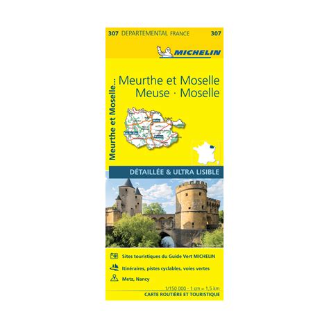 Carte départementale 307 Meurthe et Moselle Meuse et Moselle