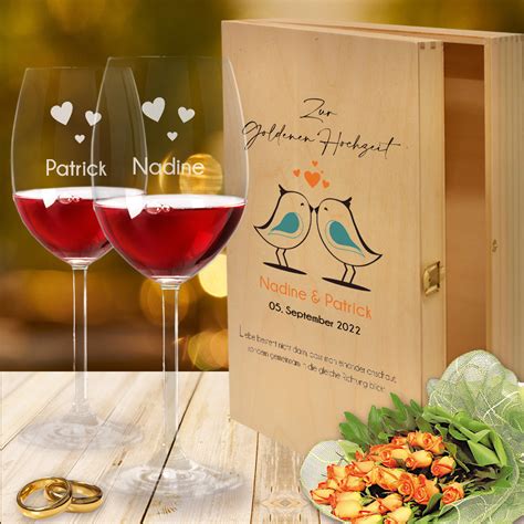 Ausgefallenes Wein Geschenk Für Die Goldene Hochzeit