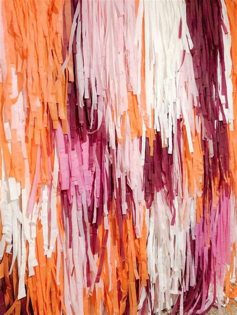 Summer Fringe Backdrop With Streamer Wall Backdrop For Etsy Fringe