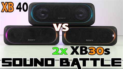2x SRS XB30 vs XB40 :Sound Battle (binaural recording) -The real sound ...