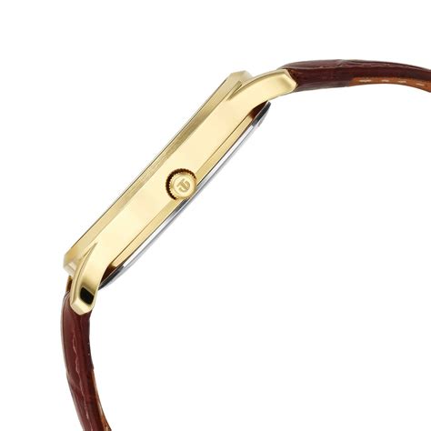 Titan Tet Light Champange Dial Analog Leather Strap Watch For Men