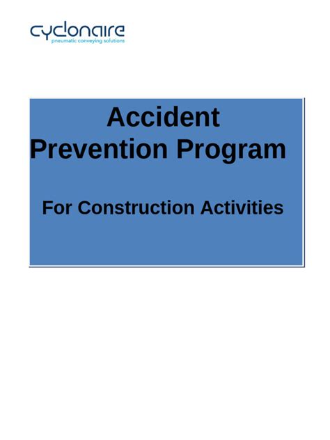Construction Accident Prevention Program Pdf Occupational Safety