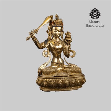 Manjushree Buddha Statue | Copper Sculpture Of Wisdom Deity