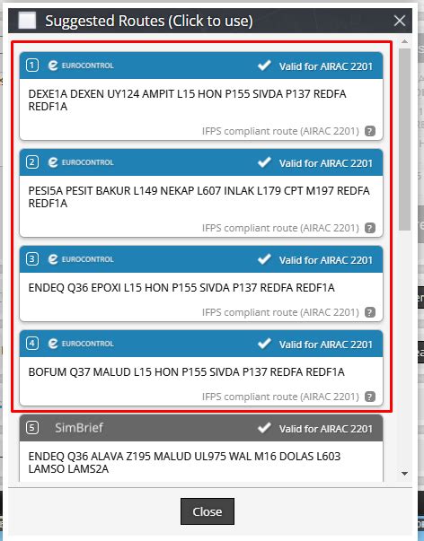 request to remove suggested routing dispatch navigraph