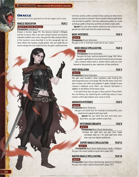 How Would You Build This Oracle Pathfinder2e