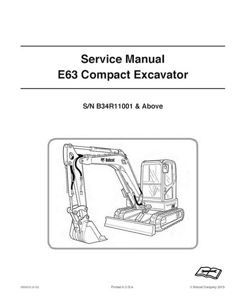 Bobcat E63 Excavator Pdf Service Manual