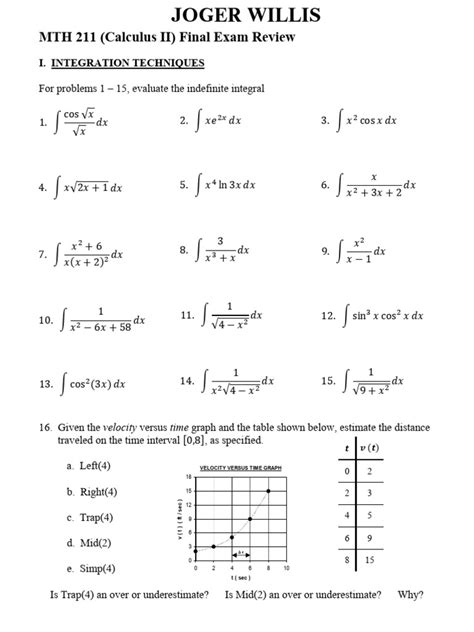 Jorge Willis Guide Mth 211 Calculus Ii Final Exam Pdf