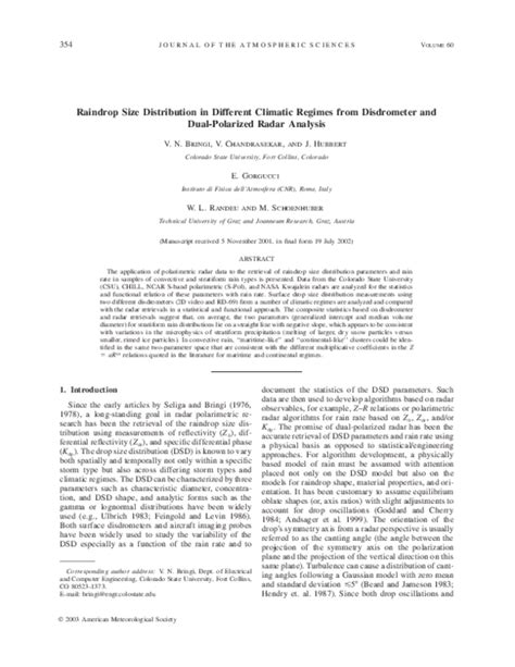 pdf raindrop size distribution in different climatic regimes from