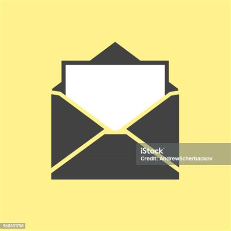 메일 아이콘입니다 열린된 봉투입니다 벡터 일러스트입니다 고객에 대한 스톡 벡터 아트 및 기타 이미지 고객 공란 단일 객체
