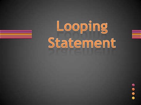 looping statement