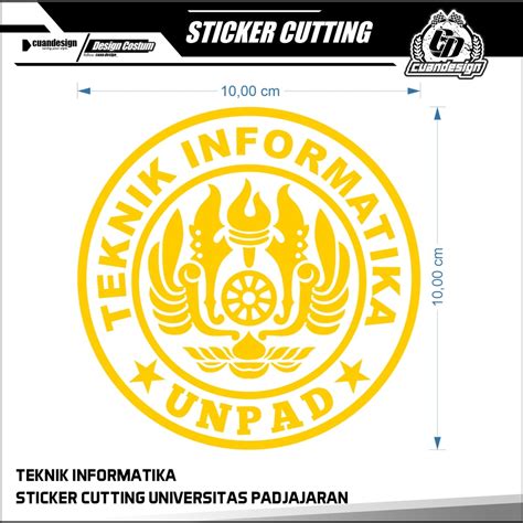 Jual Stiker Kampus Teknik Informatika Sticker Unpad Kaca Mobil Buku