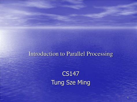 ppt introduction to parallel processing powerpoint presentation free