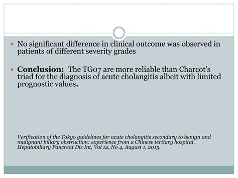 Ppt The Tokyo Guidelines For Cholangitis Powerpoint Presentation