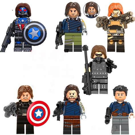 Winter Soldier Bucky Barnes Minifigures Lego Compatible Captain America