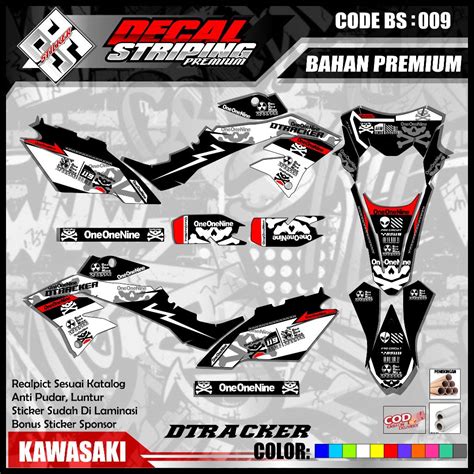 สตกเกอรรปลอก ลาย KAWASAKI DTRACKER SEMI DECAL Striping Variation List KAWASAKI DTRACKER Bs