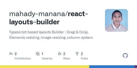 GitHub Mahady Manana React Layouts Builder Typescript Based Layouts Builder Drag Drop