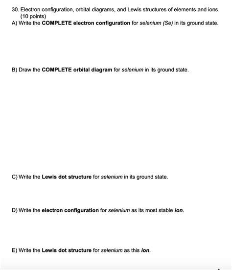 Solved 30 Electron Configuration Orbital Diagrams And