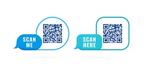 Qr Code 3d Speech Bubble With Inscription Scan Me Vector Image