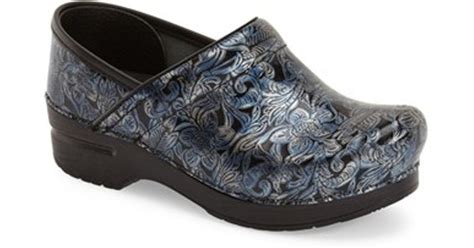 Dansko Professional Patterned Clog In Blue Lyst