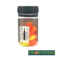 Мягкие приманки Trout Zone Ribber Pupa 2.3 Orange Chartreuse 6шт ...