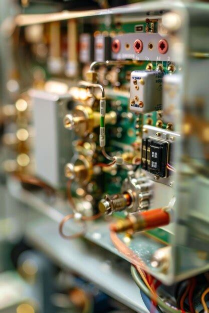 Highfrequency Communication Technology Closeup Of Microwave Signal