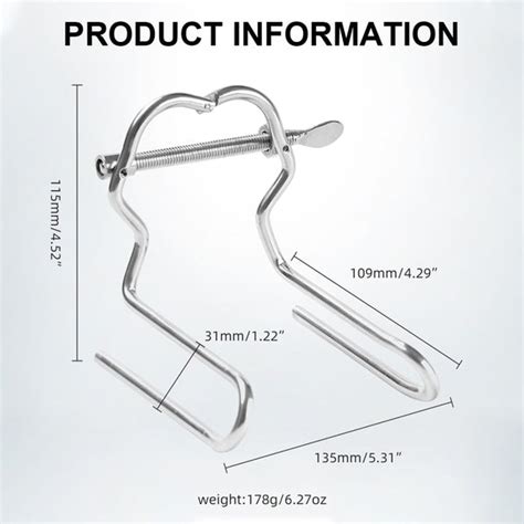 Adjustable Stainless Steel Anal Expander Vaginal Speculum Bdsm Slave